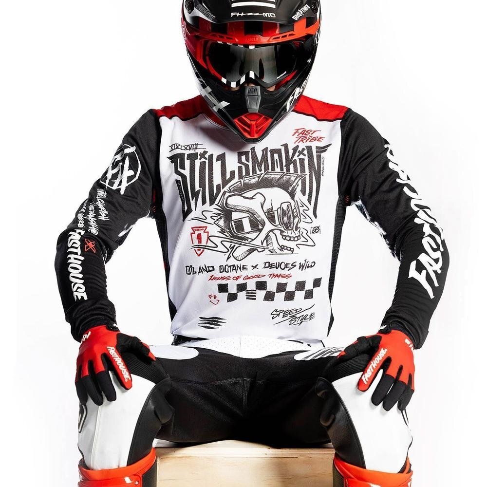 FASTHOUSE STILL SMOKIN 21 JERSEY WHITE/RED