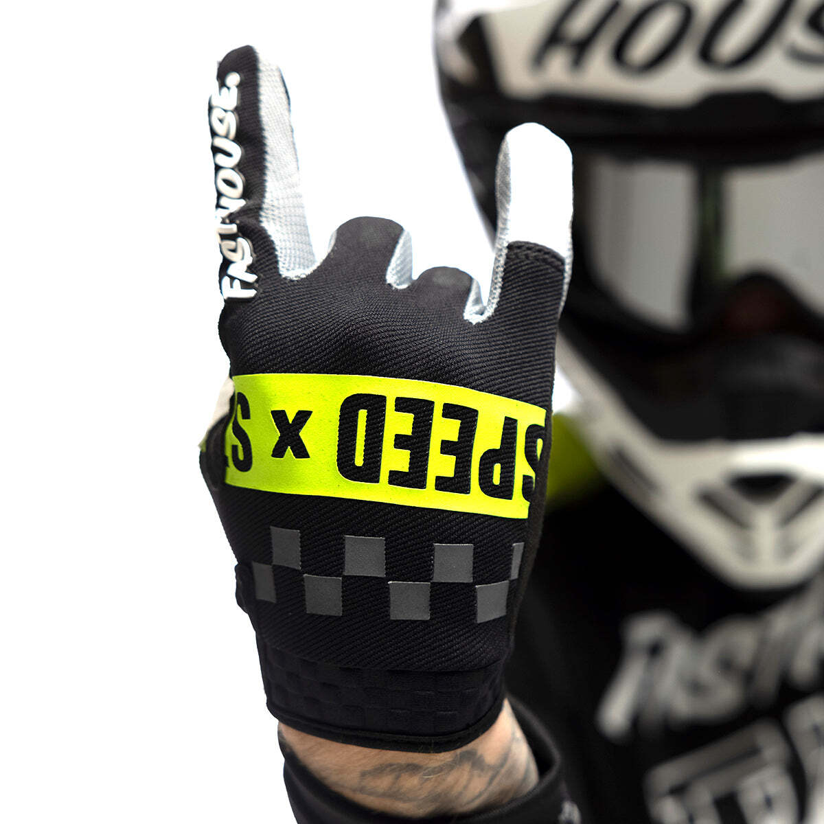 Fasthouse Speed Style Domingo Gloves - White/Black - FASTHOUSE