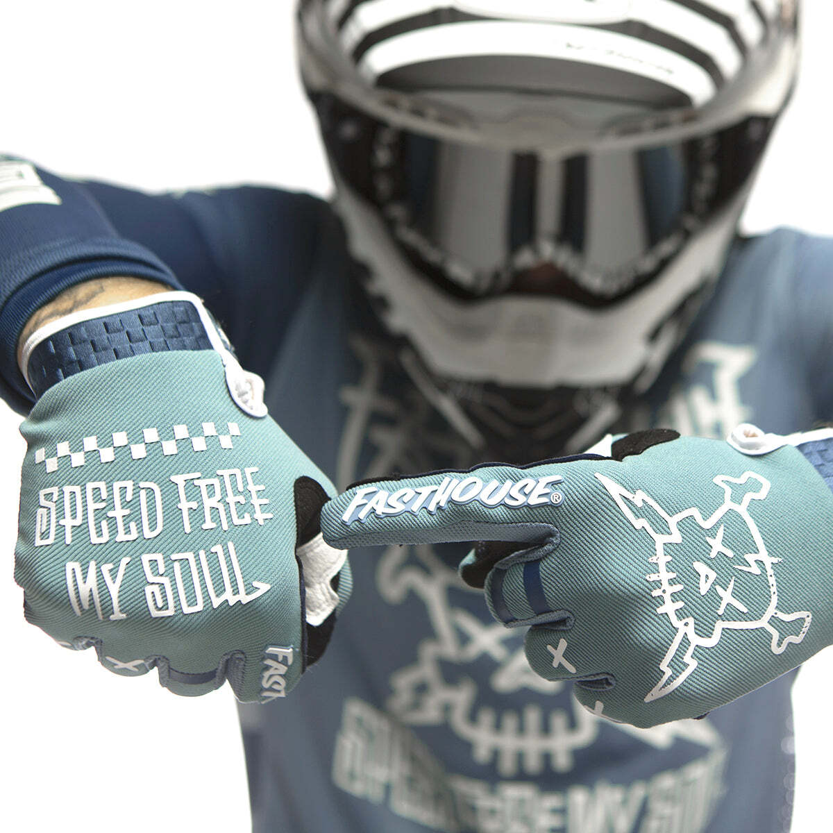 Fasthouse Speed Style Akuma Gloves - Indigo - FASTHOUSE