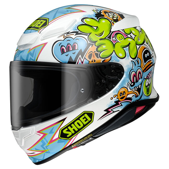 Size XL - Shoei NXR2 Mural TC-10 Full Face Helmet - White/Blue | MCAS