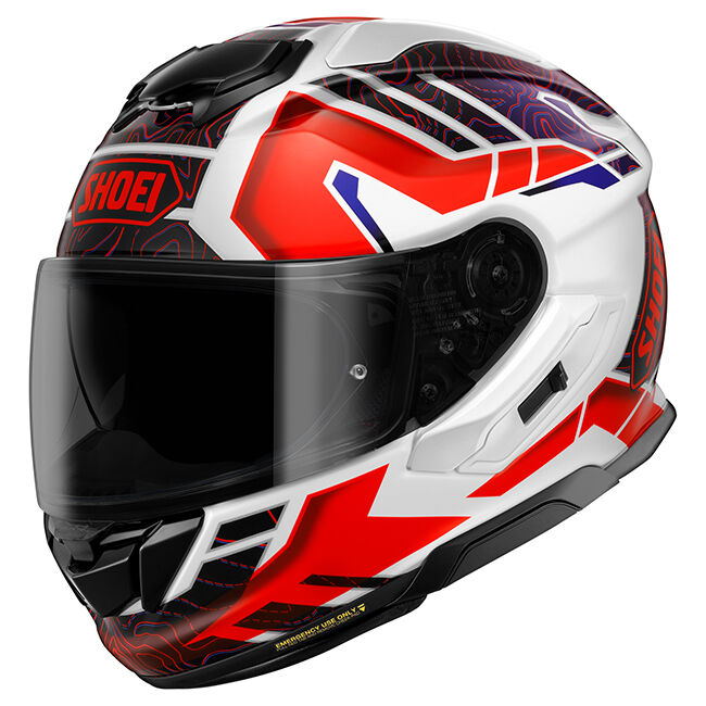 Shoei GT-Air 3 Hike Helmet TC-10 - White/Red - SHOEI | MCAS
