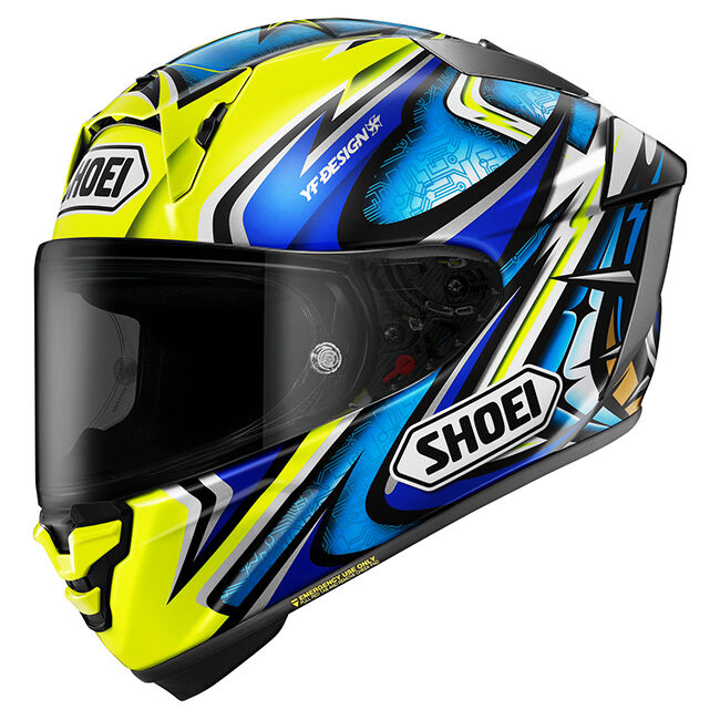 Shoei X-SPR Pro Daijiro Helmet TC-3 - Blue/Yellow - SHOEI | MCAS