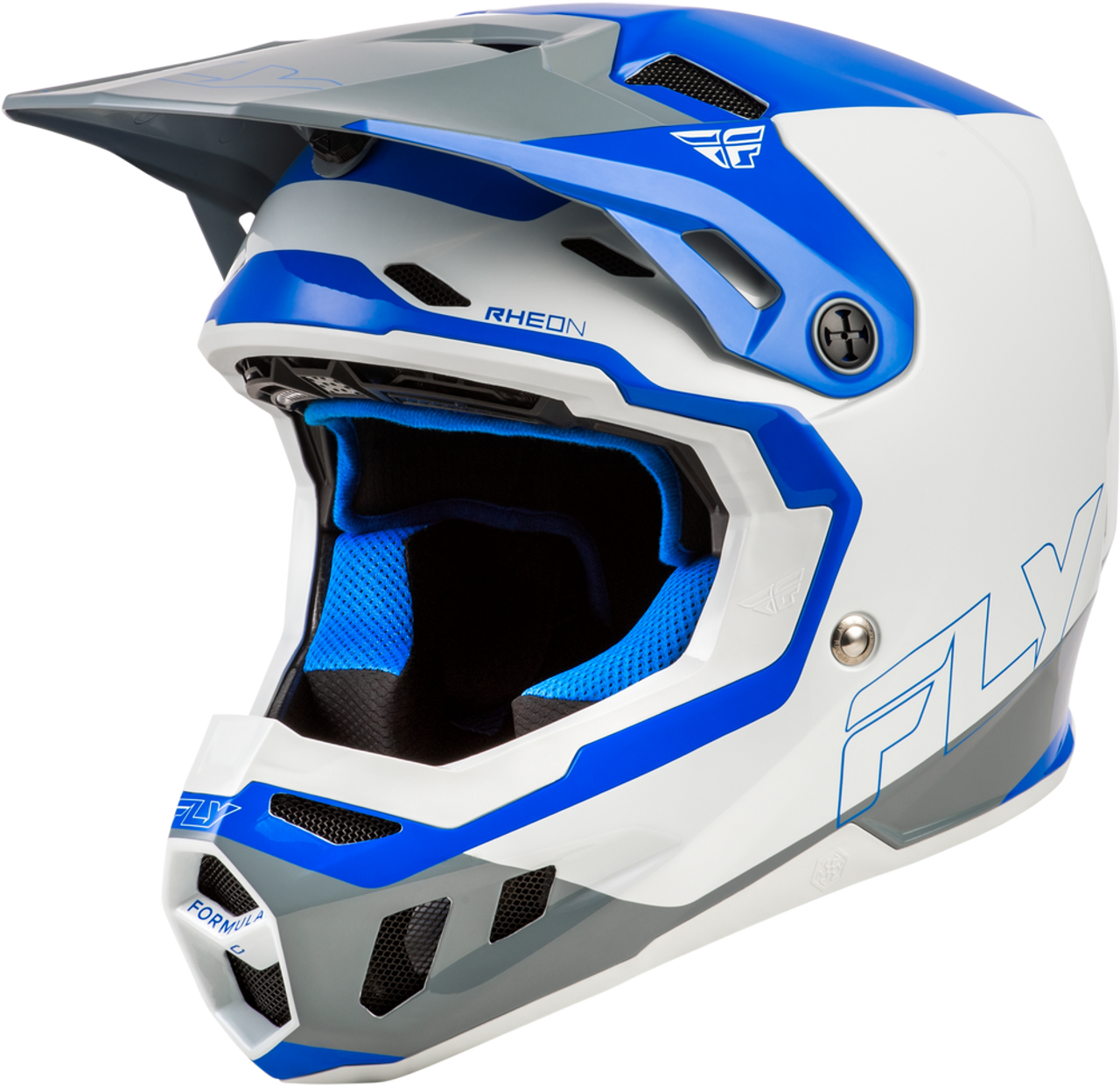 Fly Racing 2026 Formula CC Glide MX Helmet - Blue/Light Grey/Grey | MCAS