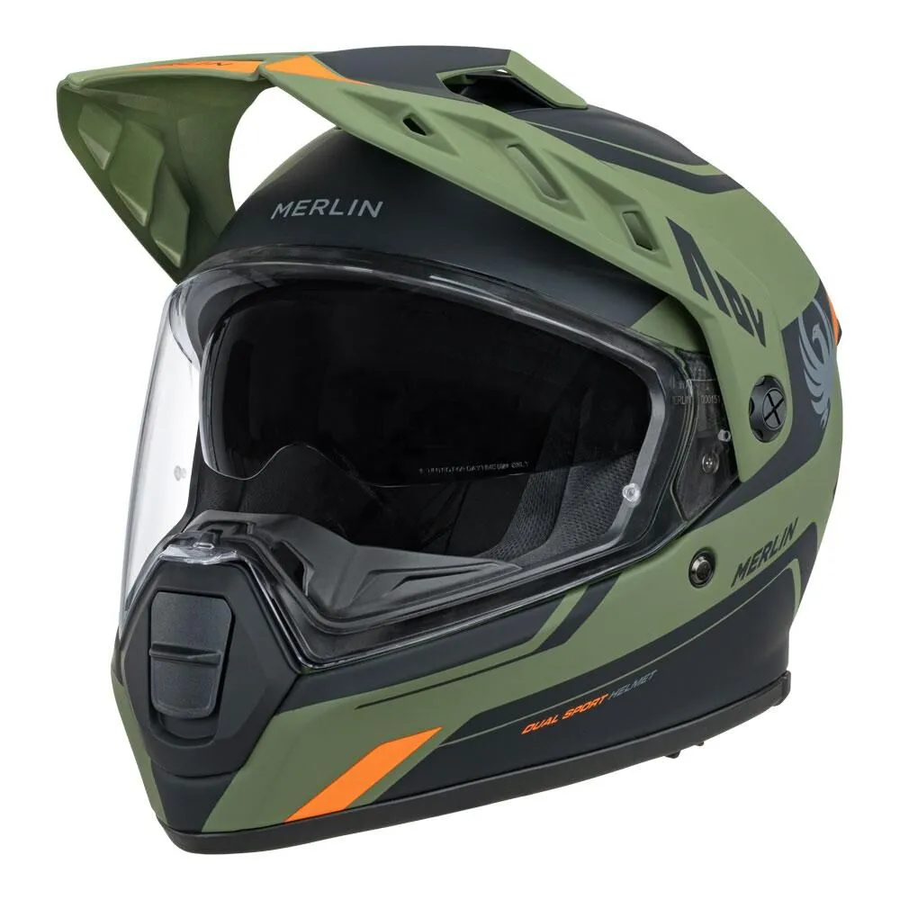 Merlin Torres Block Adventure Helmet - Matte Green | MCAS
