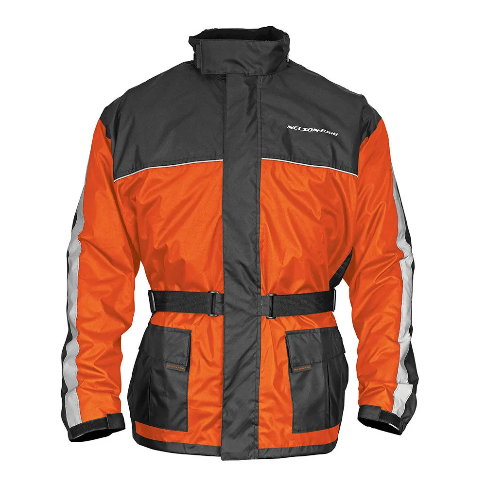 Nelson Rigg Solo Storm Rain Jacket - Hi-Vis Orange/Black - NELSON RIGG ...