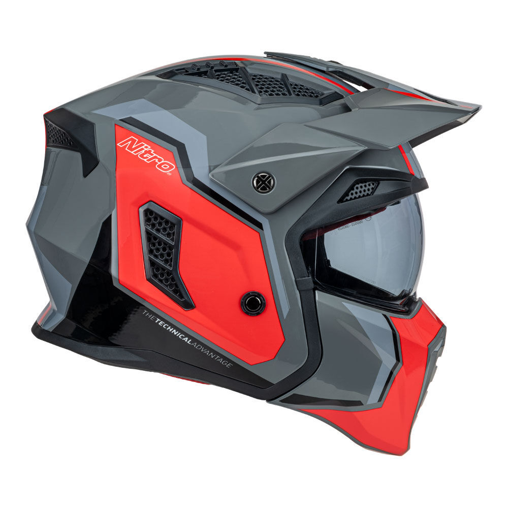 Nitro NZ302 Fighter Helmet - Grey/Orange | MCAS