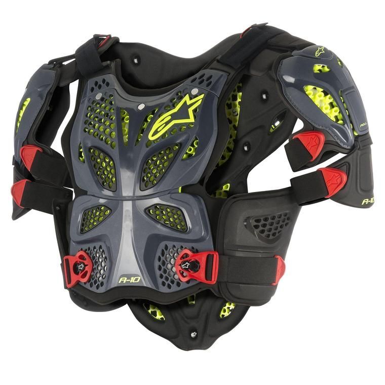 Alpinestars A-10 Chest Armour - Black/Red/Yellow | MCAS