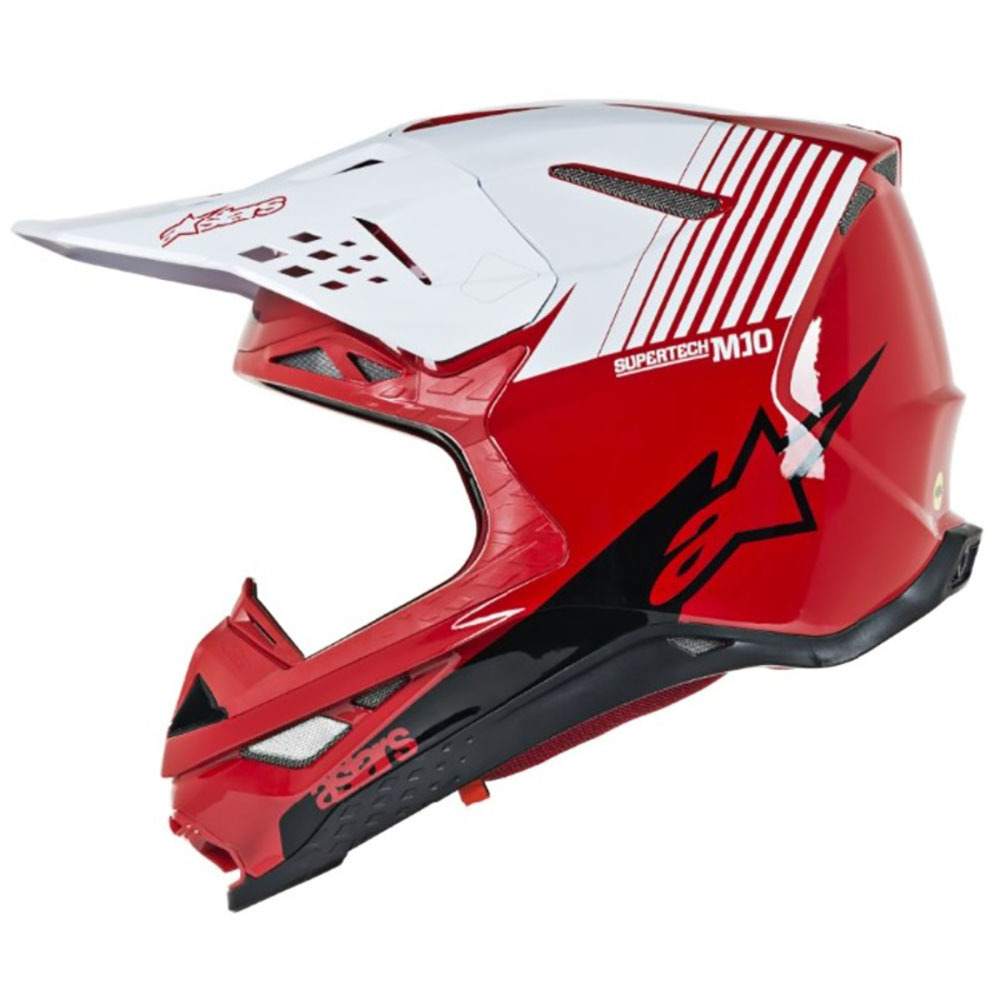 Alpinestars SM-10 Dyno Helmet - Red/White | MCAS