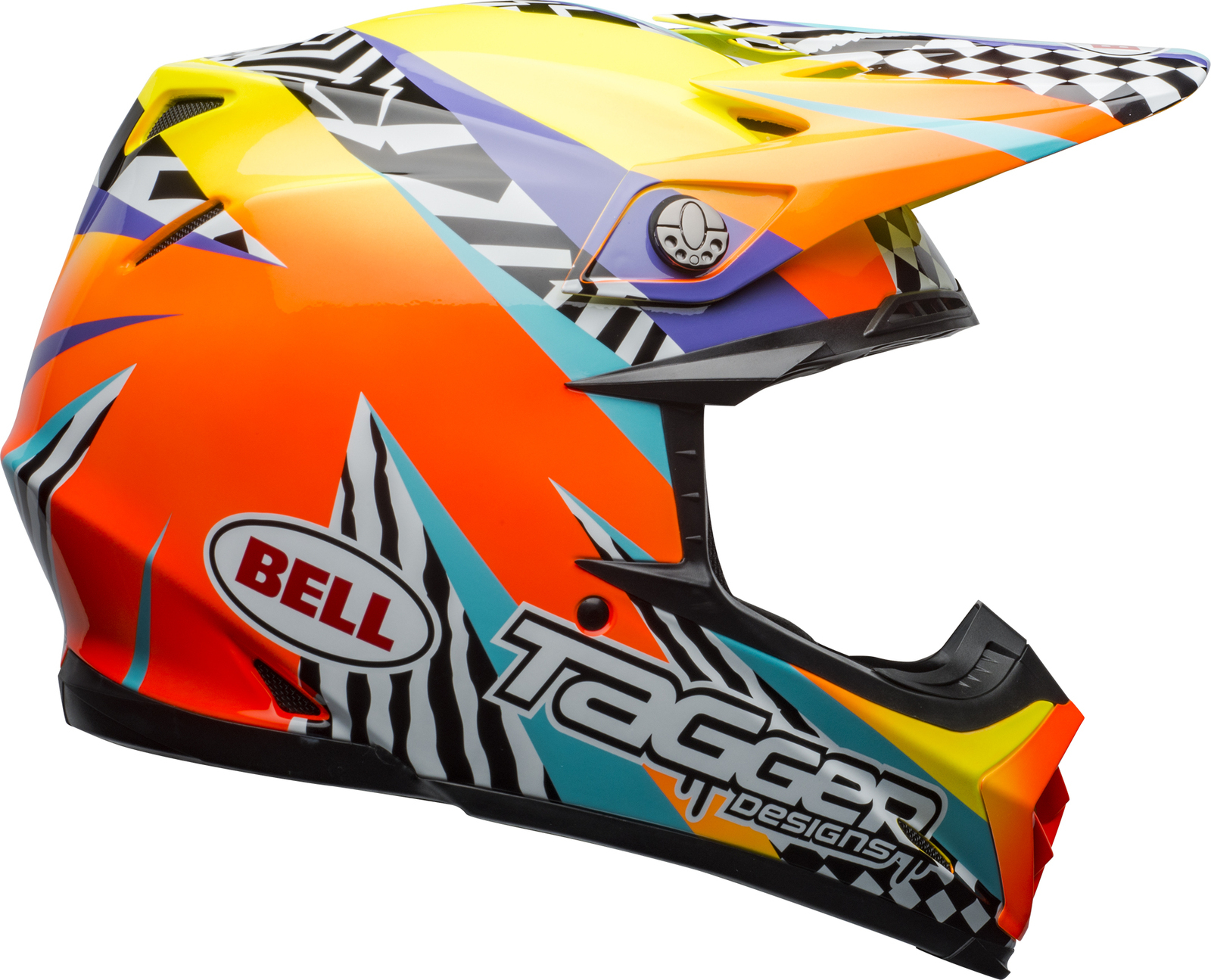 Bell Moto-9 MIPS Tagger Breakout Helmet - Orange/Yellow
