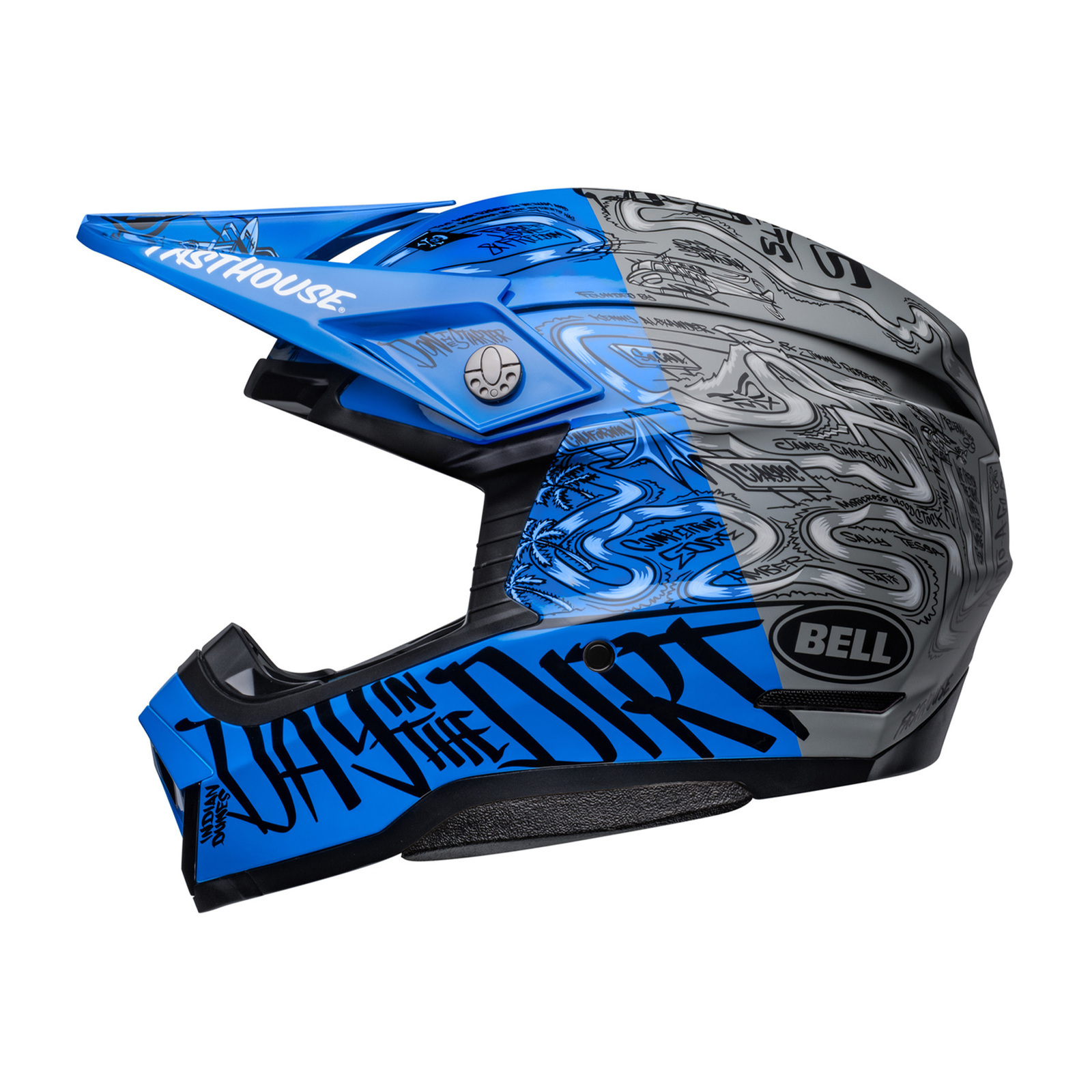 Bell Moto-10 Fasthouse DITD Helmet - Blue/Grey | MCAS