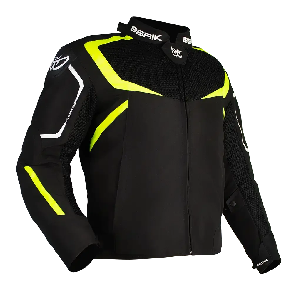 Berik 4 Season Textile Jacket - Black/Hi-Vis | MCAS