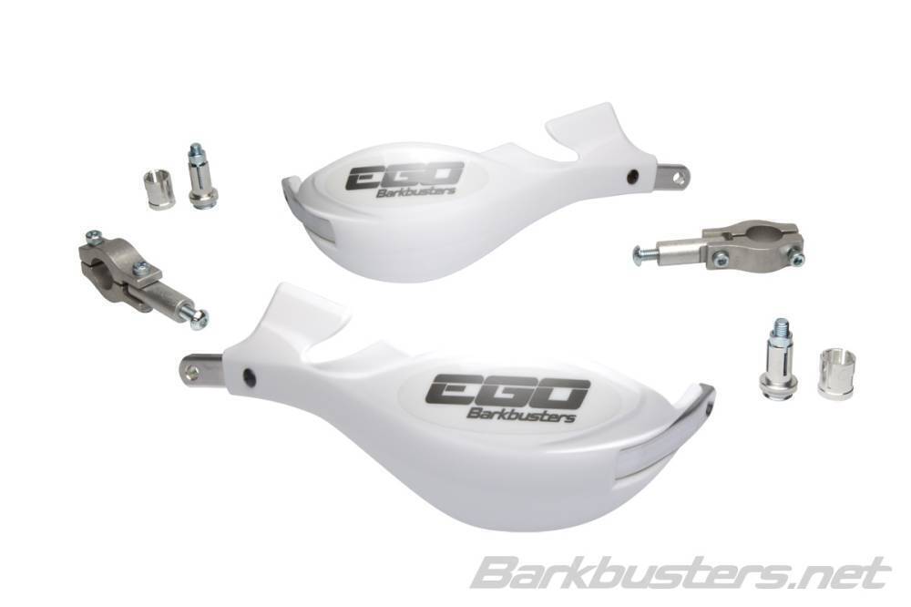 Barkbusters Ego Mini Handguards - Straight 22mm - White