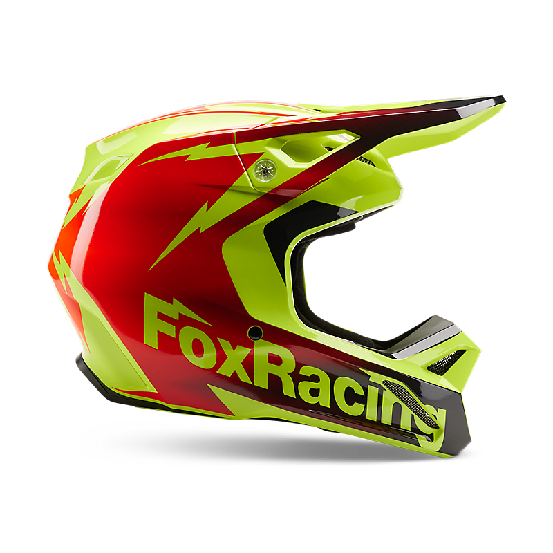 Fox V1 Statk Helmet - Red/Yellow | MCAS