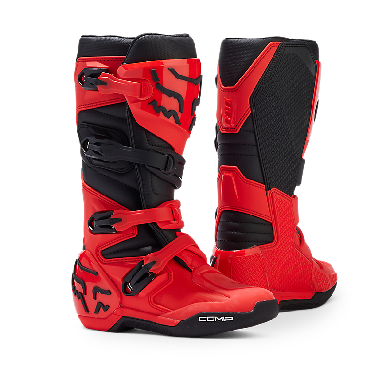 Fox Youth Comp Boot - Fluro Red | MCAS