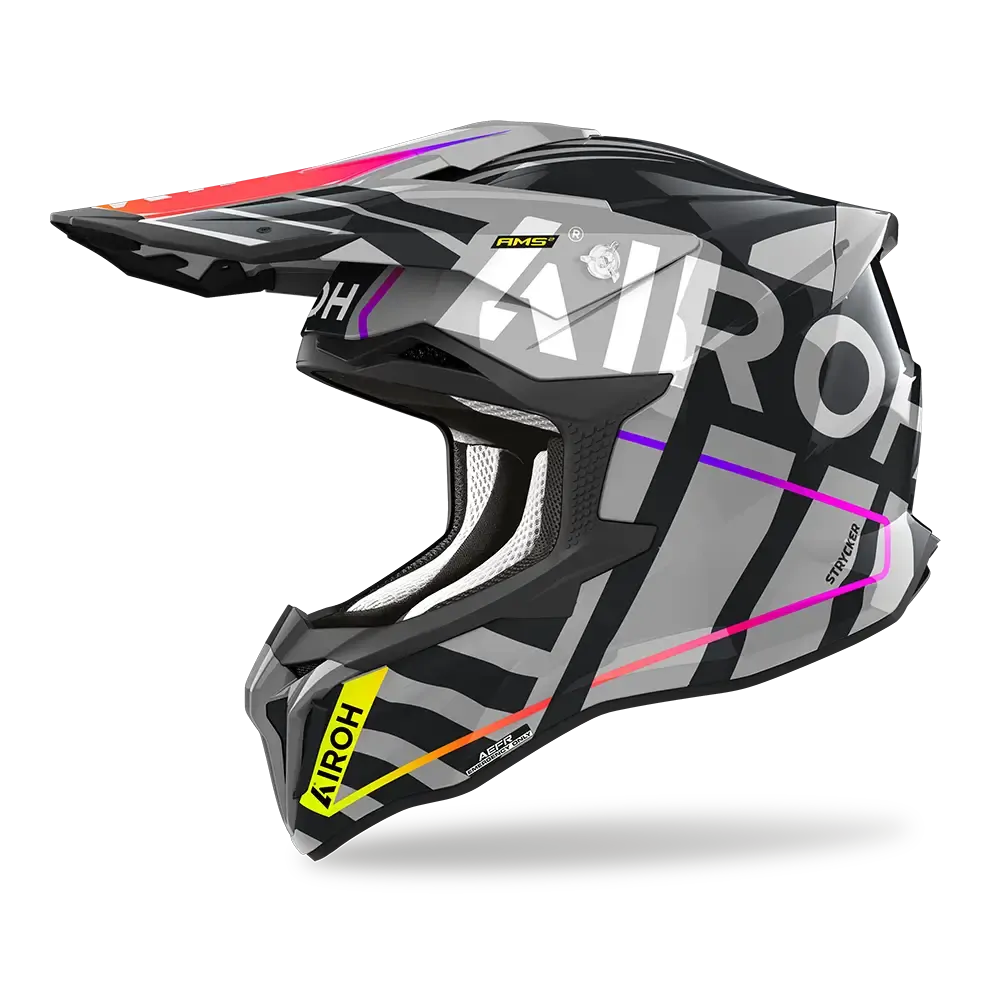 Airoh Strycker Brave MX Helmet - Grey Gloss | MCAS