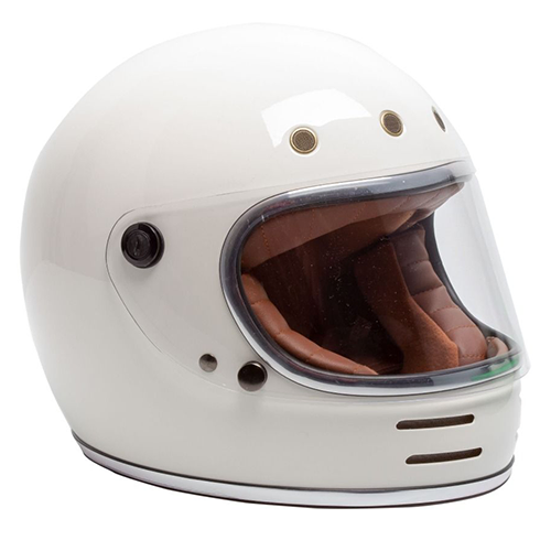 RXT A751 Stone Retro Full Face Helmet - Vintage White Gloss | MCAS