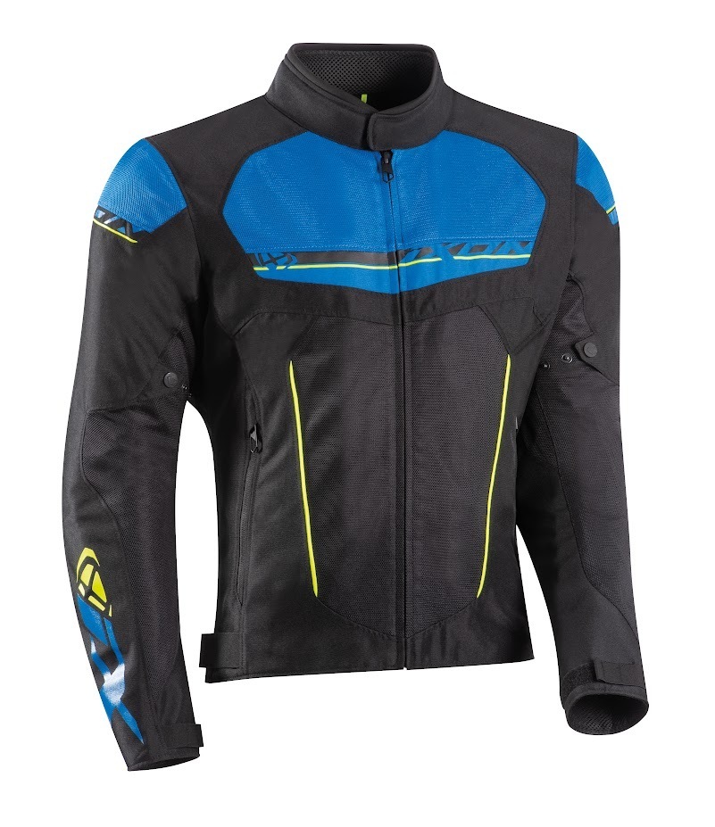 Ixon T-Rex Jacket - Black/Blue/Yellow | MCAS