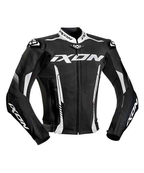 Ixon Vortex 2 Leather Jacket - Black/White | MCAS