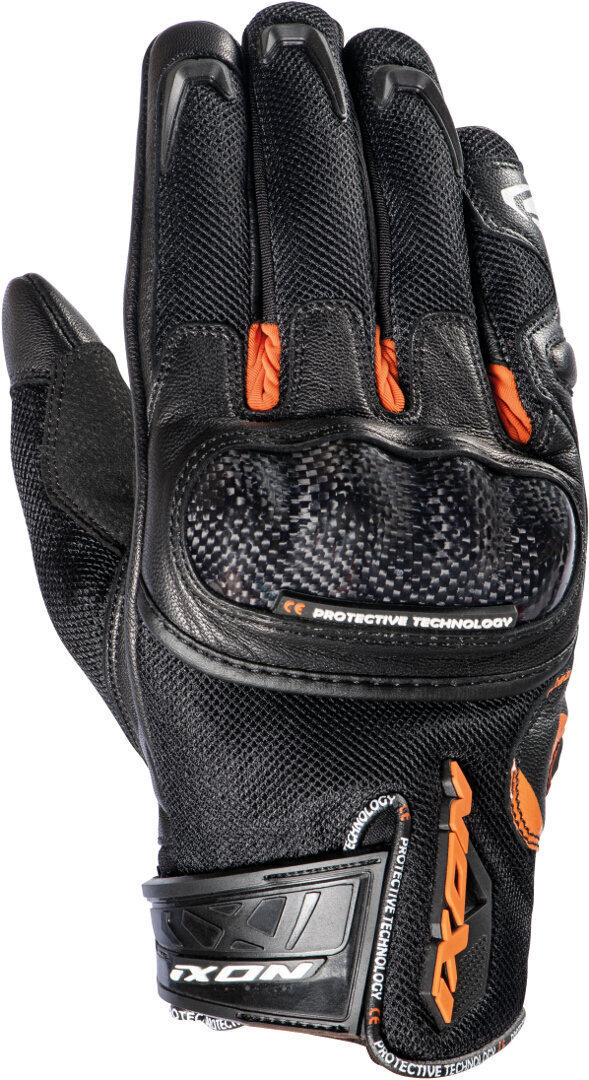 Ixon RS Rise Air Glove - Black/Orange | MCAS
