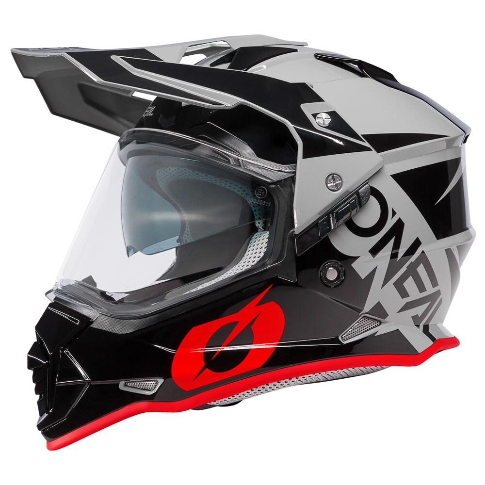Oneal Sierra R Helmet - Black/Grey/Red | MCAS