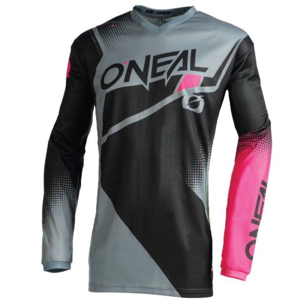 Oneal Youth Girls Element Racewear Jersey - Black/Grey/Pink | MCAS