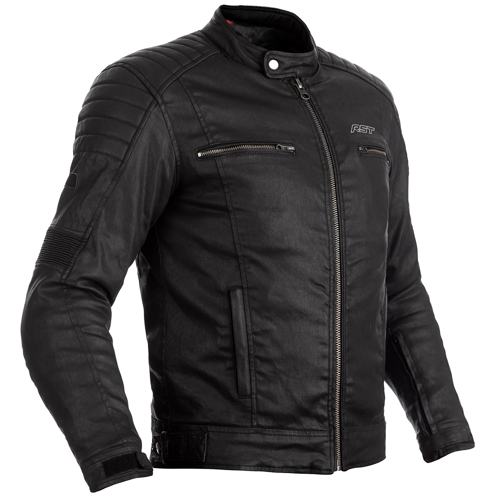 RST Brixton CE Waterproof Wax Jacket - Black | MCAS